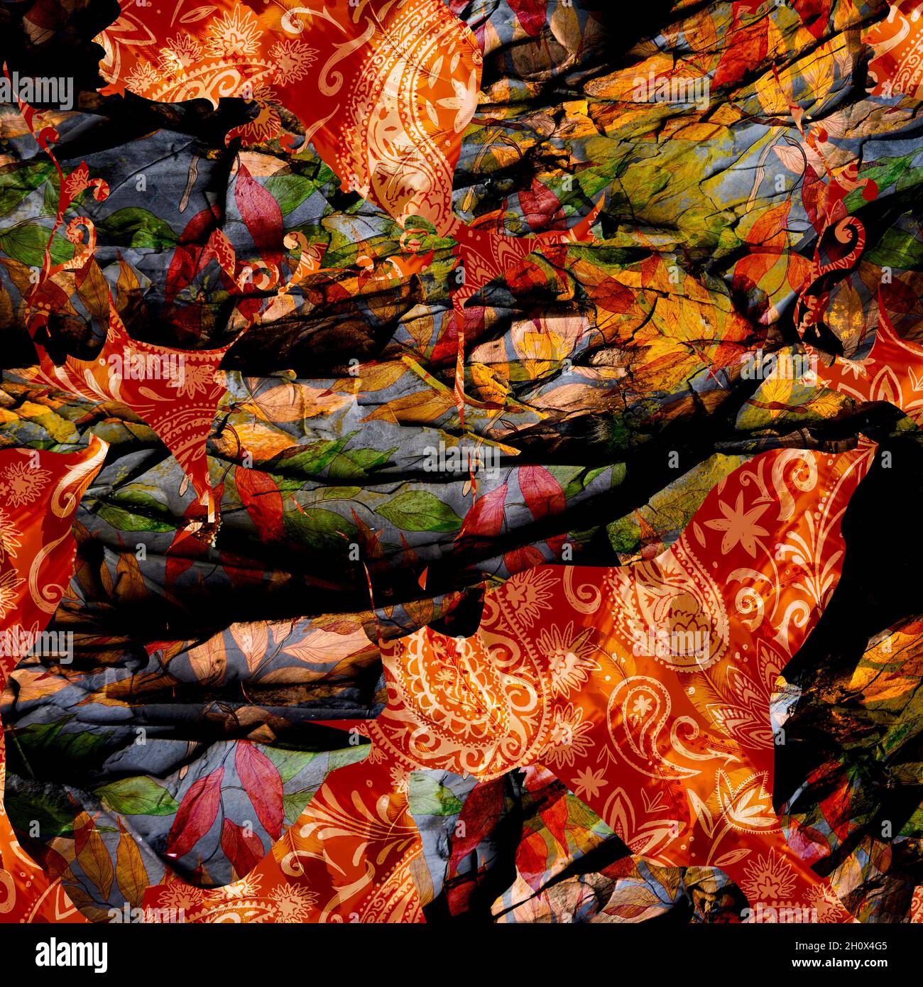 textile fashion prints, modern designs Stock Photo - Alamy