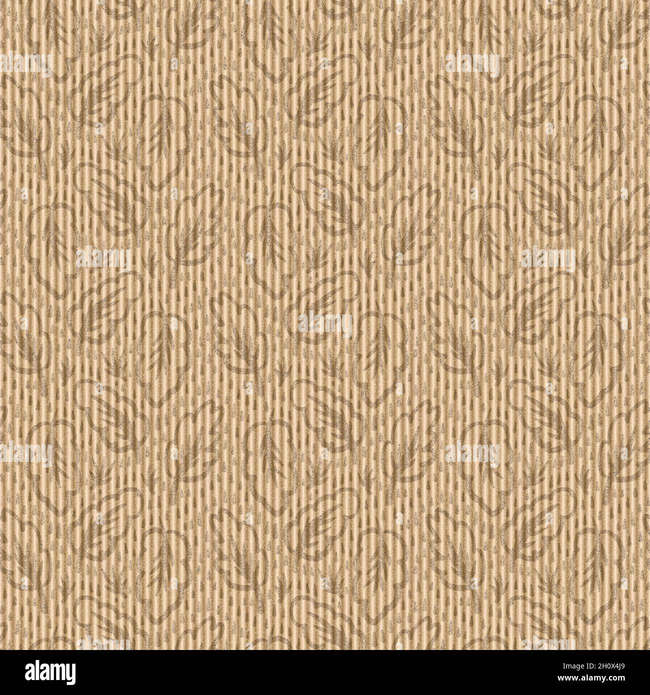 Ecru recycled corrugated pulp card paper texture. Ribbed plain neutral ...