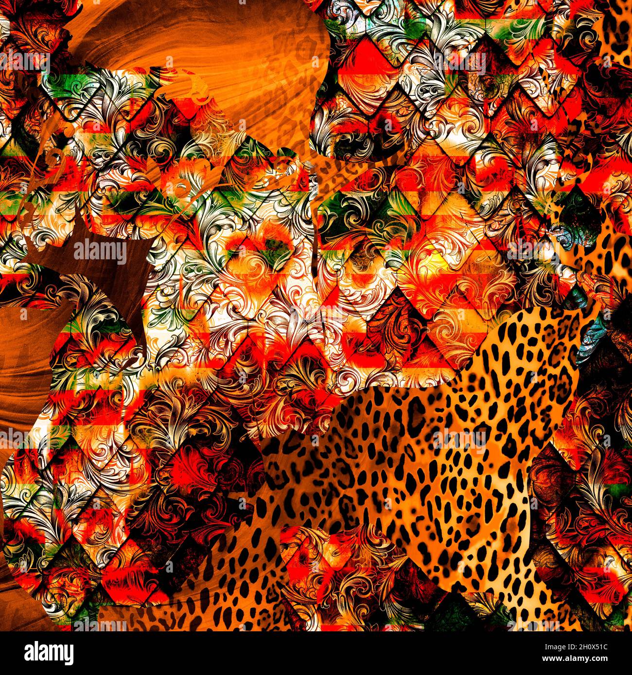 textile fashion prints, modern designs Stock Photo - Alamy