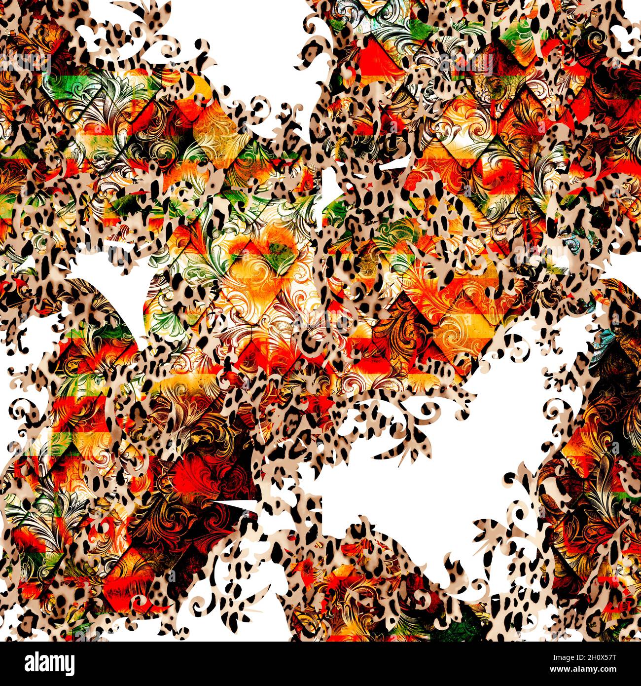 textile fashion prints, modern designs Stock Photo - Alamy
