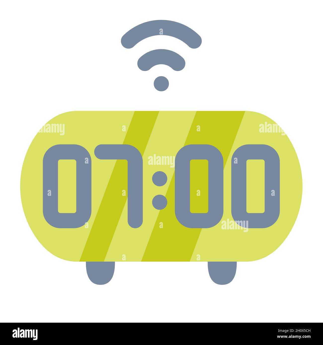 smart clock alarm digital single isolated icon with flat style vector ...