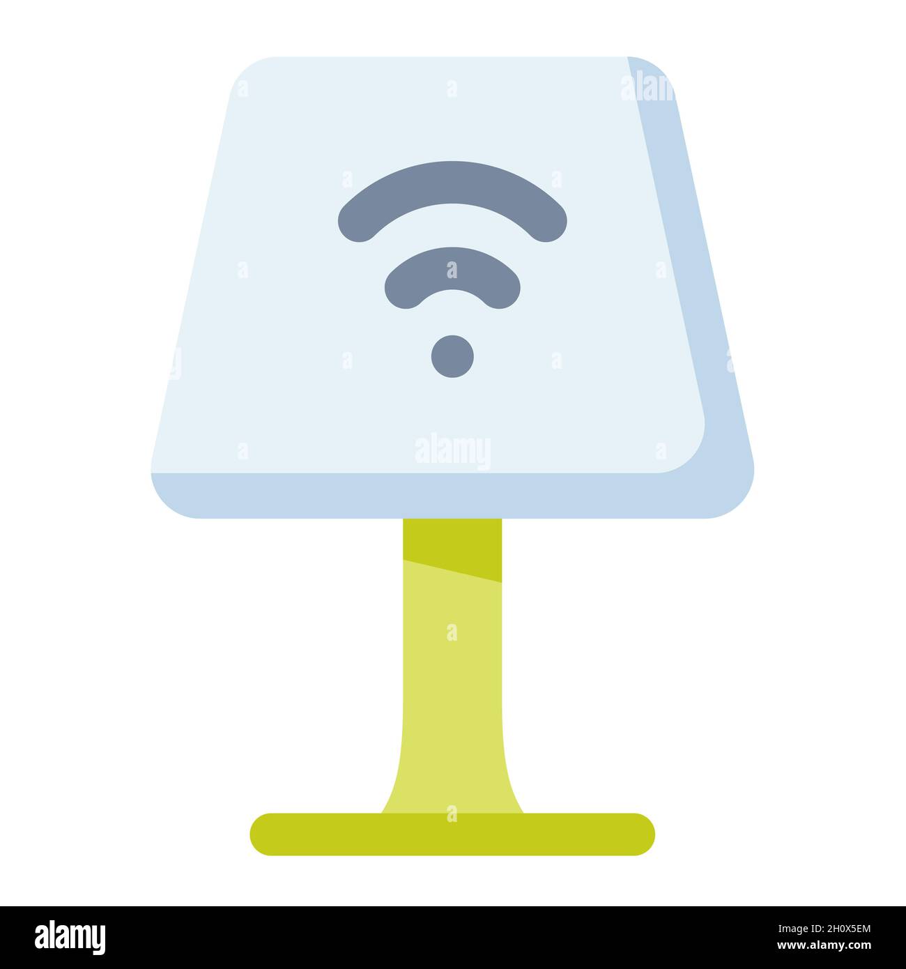 smart lamp iot single isolated icon with flat style vector illustration ...