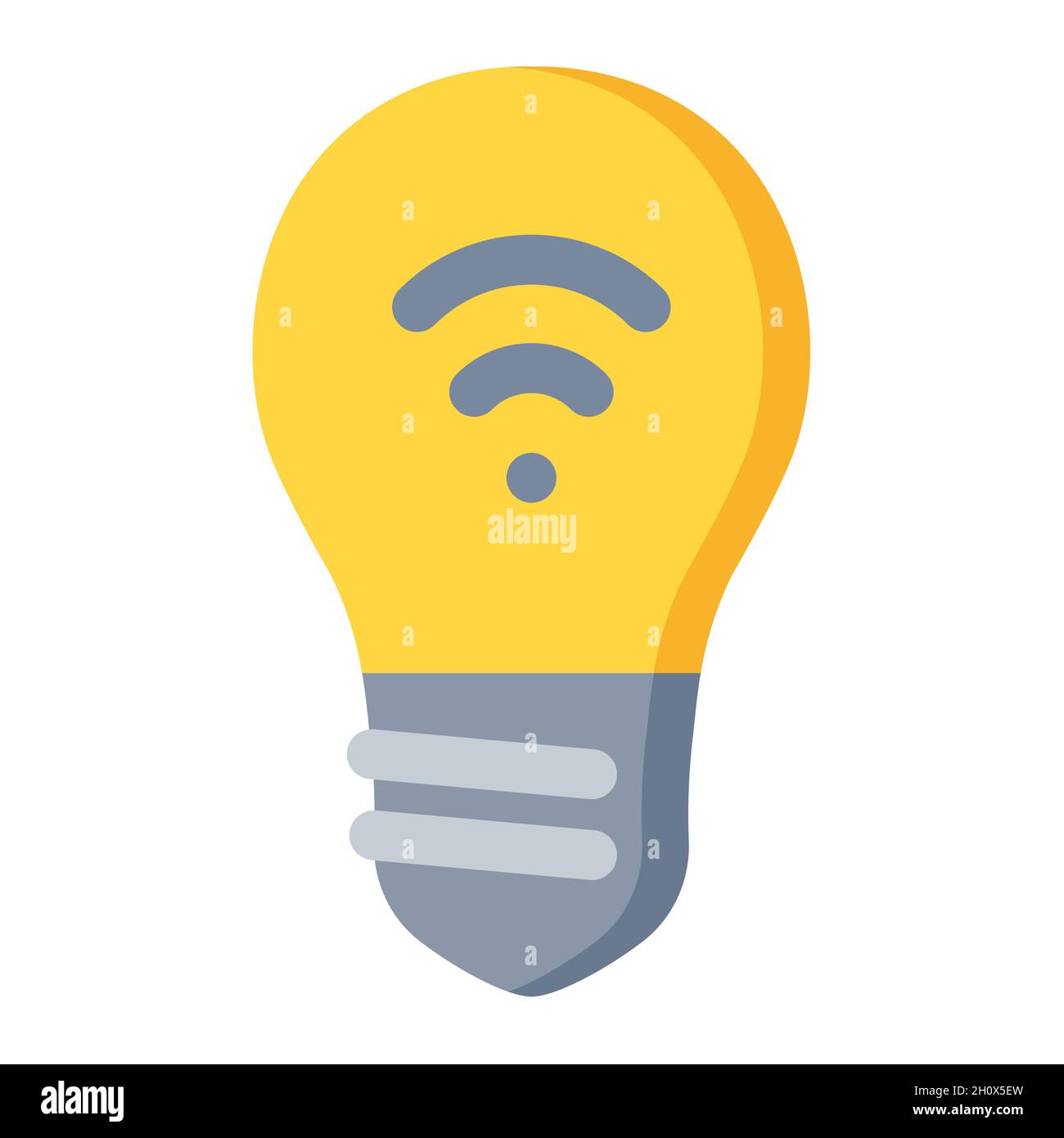 led smart light bulb wireless single isolated icon with flat style ...