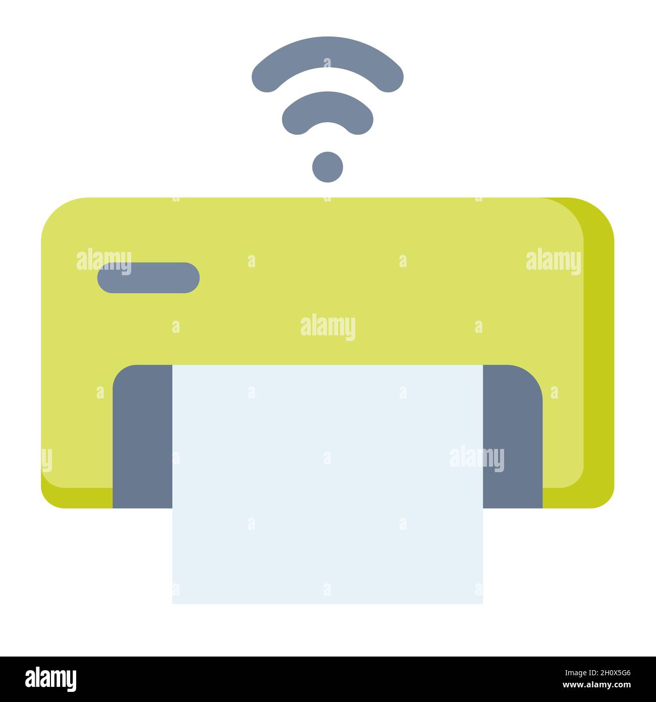 printer wifi iot wireless single isolated icon with flat style vector ...