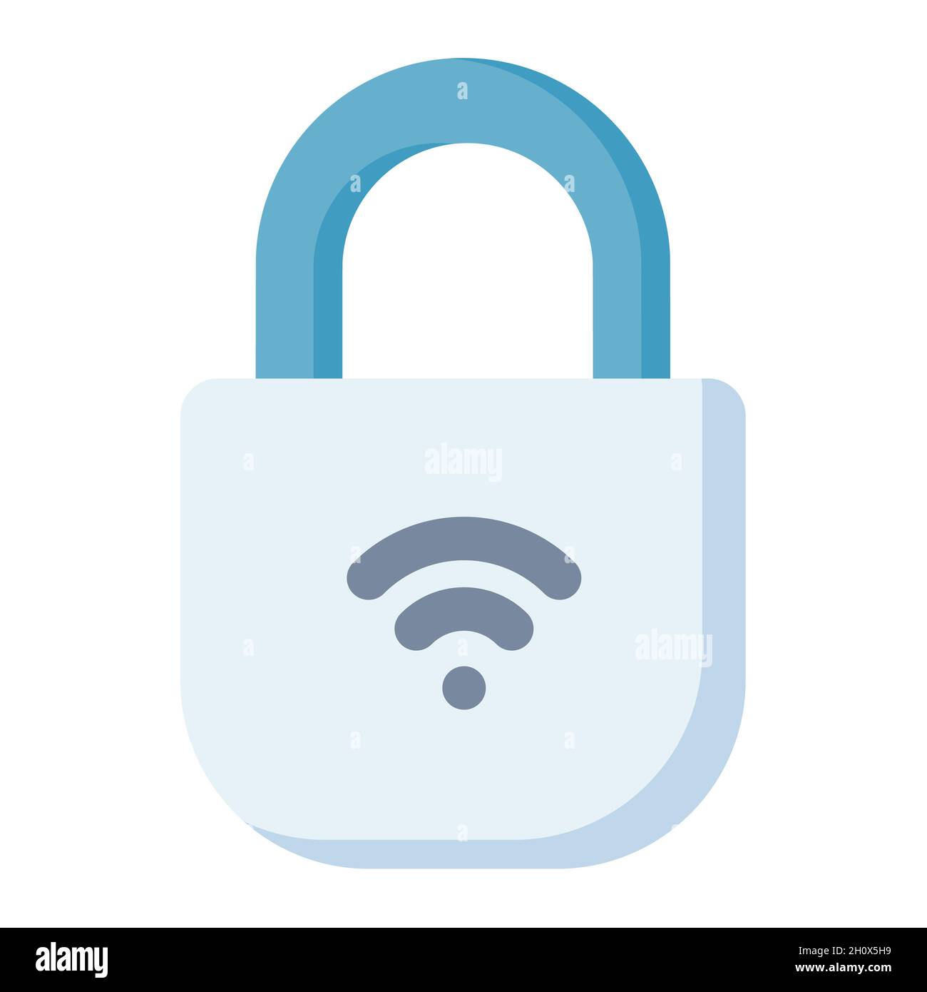 padlock security wireless iot single isolated icon with flat style ...