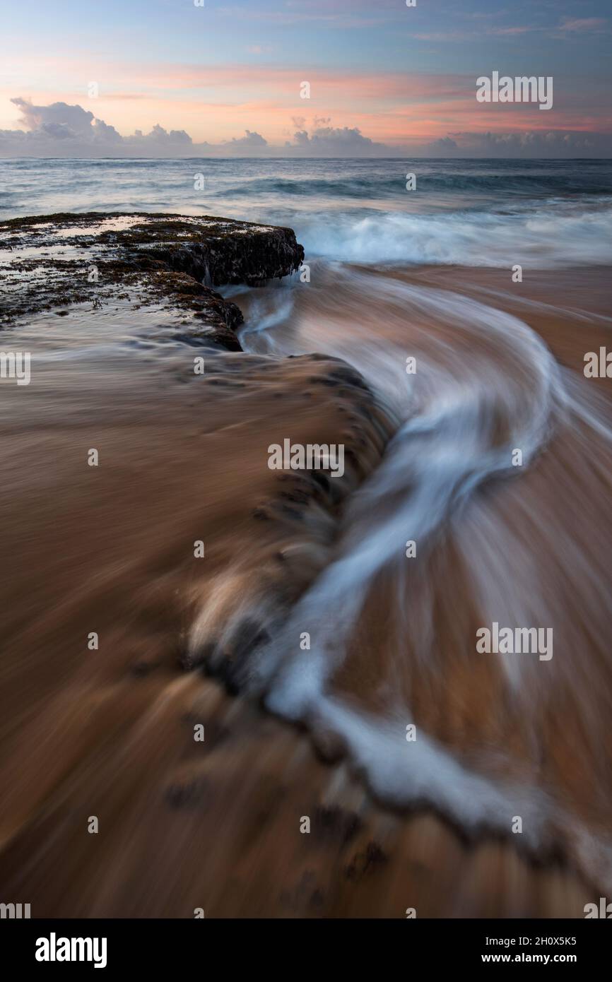 Water and rocks at Forresters Beach on the NSW Central Coast Stock ...
