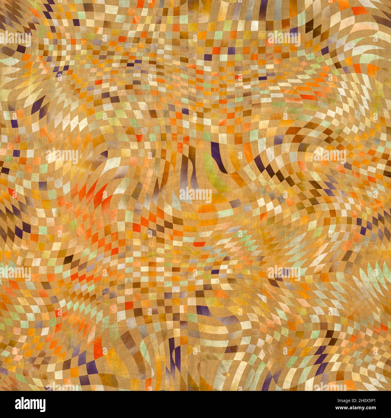 Seamless abstract wavy distorted check pattern for print Stock Photo ...