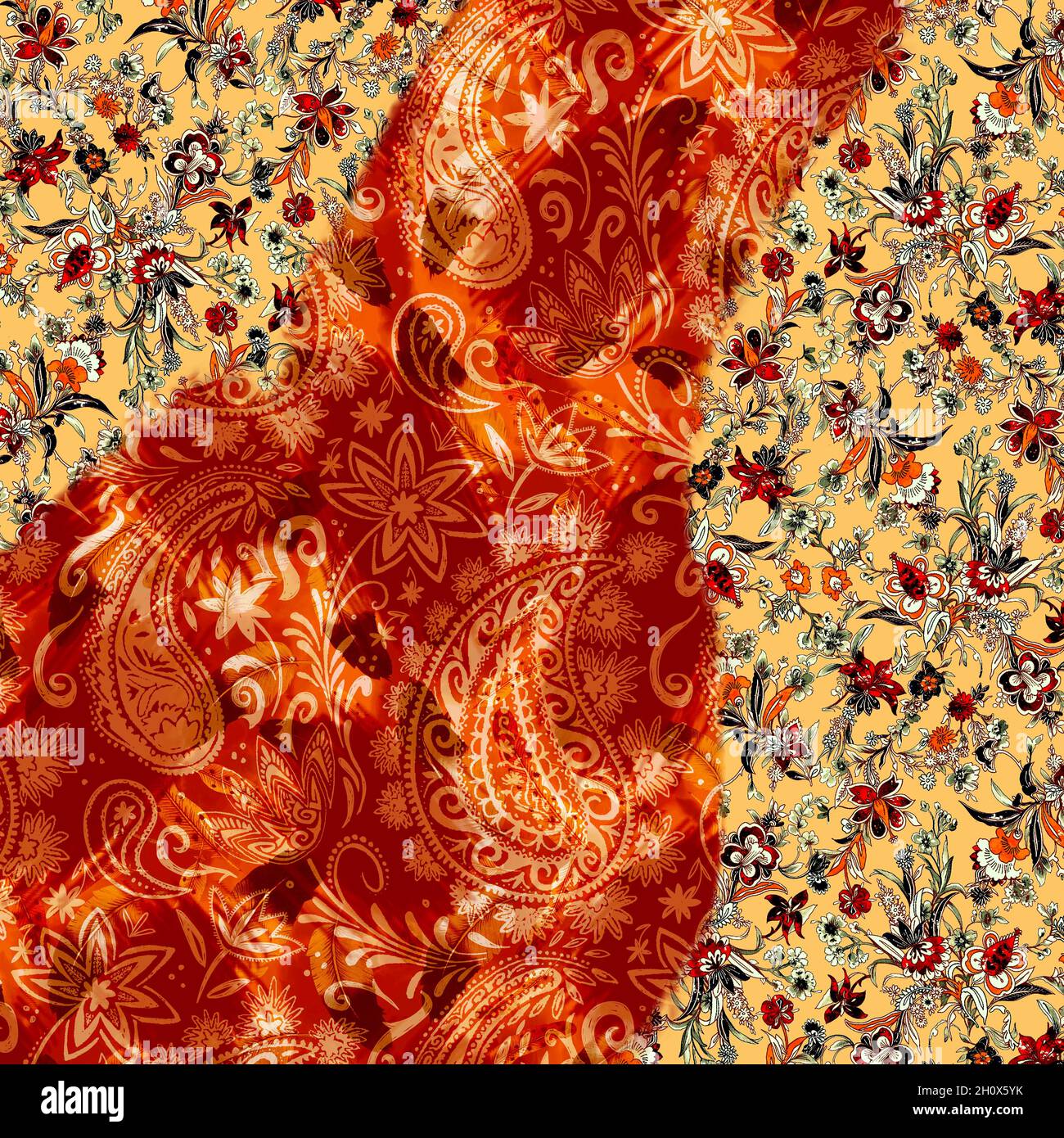textile fashion prints, modern designs Stock Photo - Alamy