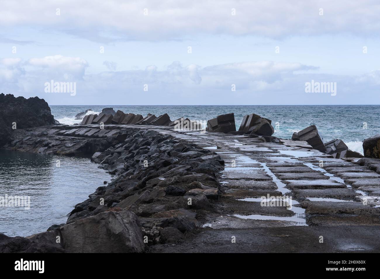 Raging ocean at the coast of Porto Moniz, Madeira Stock Photo - Alamy