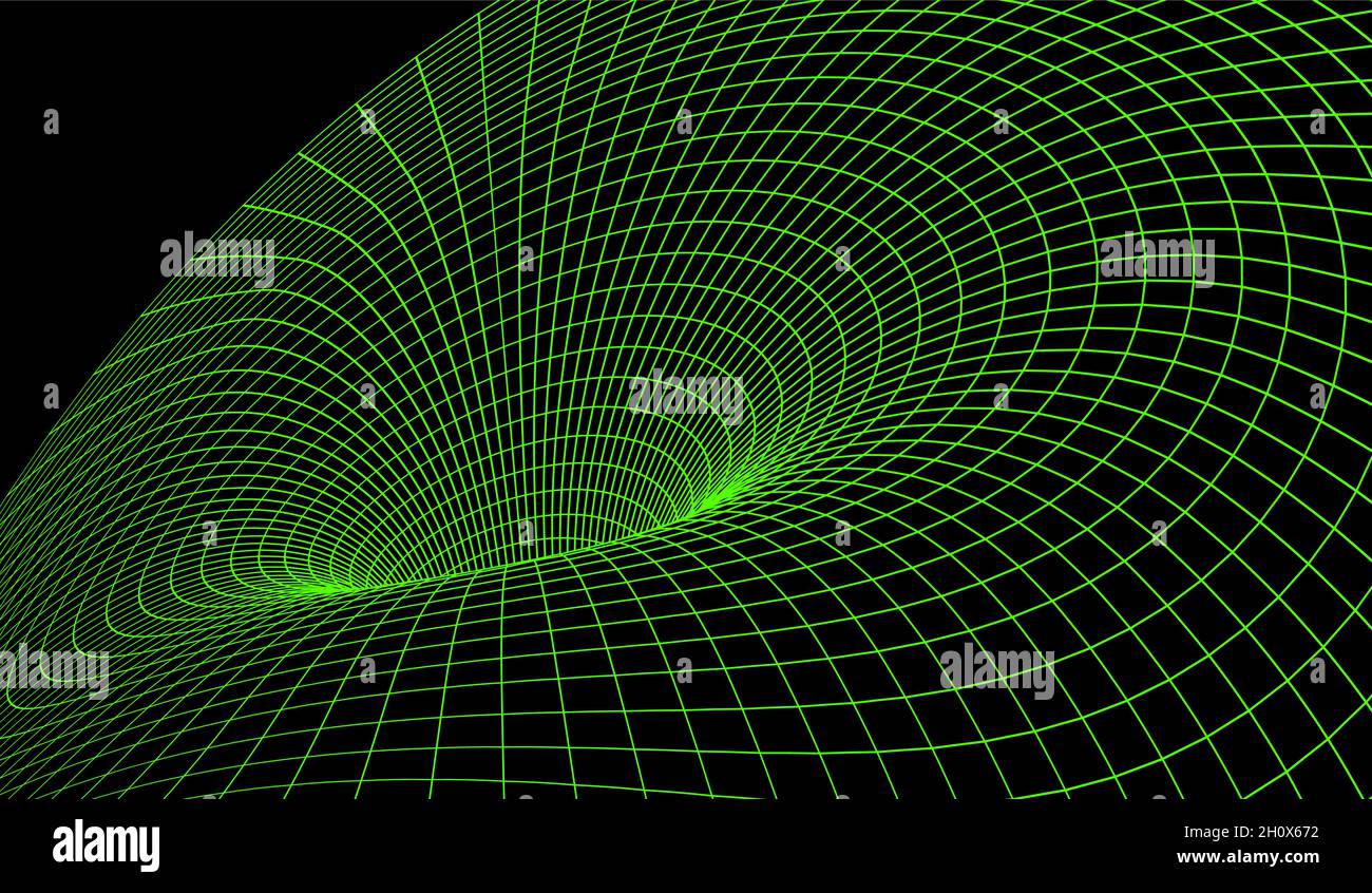 Black hole background with distorted gravity grid for scientific ...