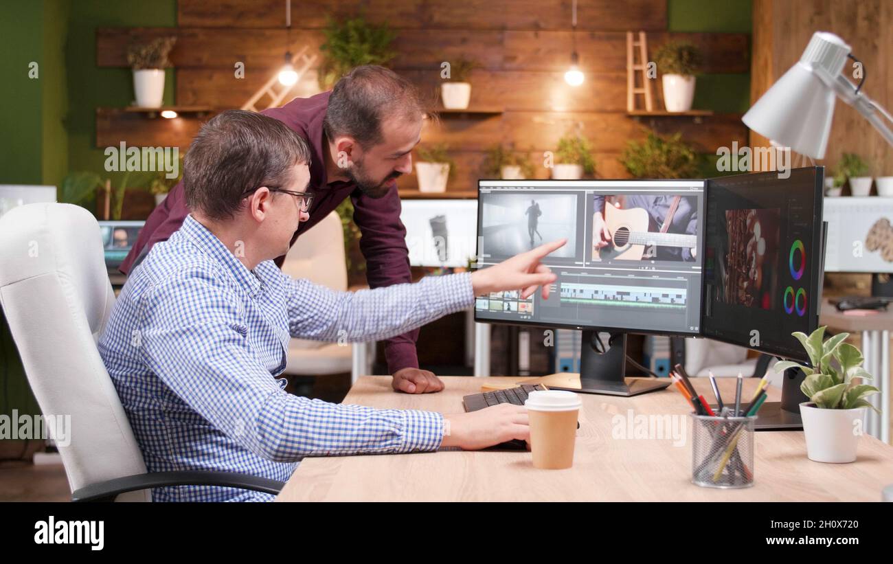 Videographer producer man editing hi-res stock photography and images ...