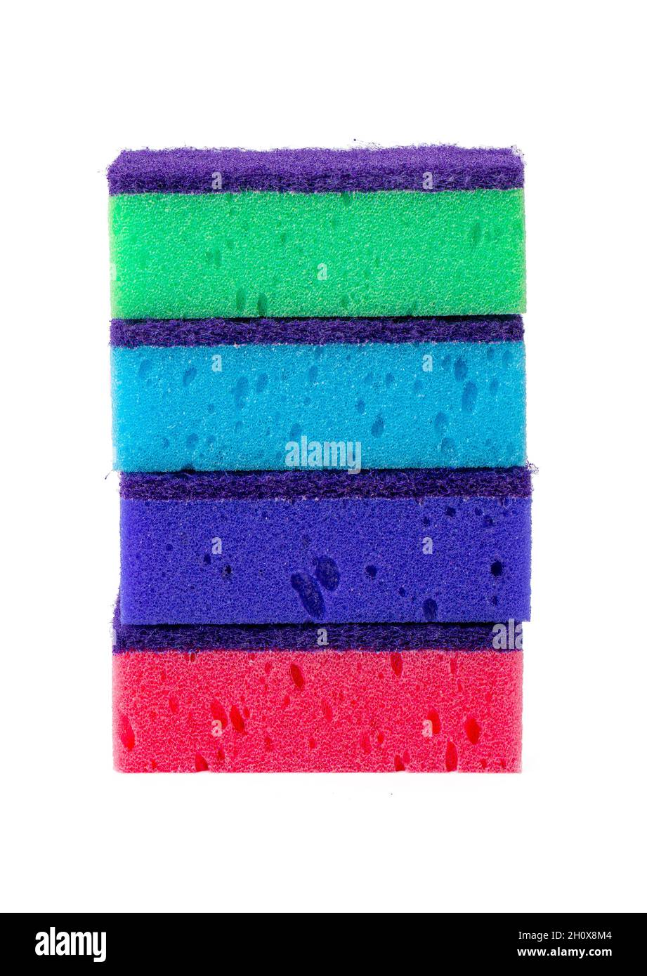 Stack of kitchen sponges isolated on white background Stock Photo - Alamy