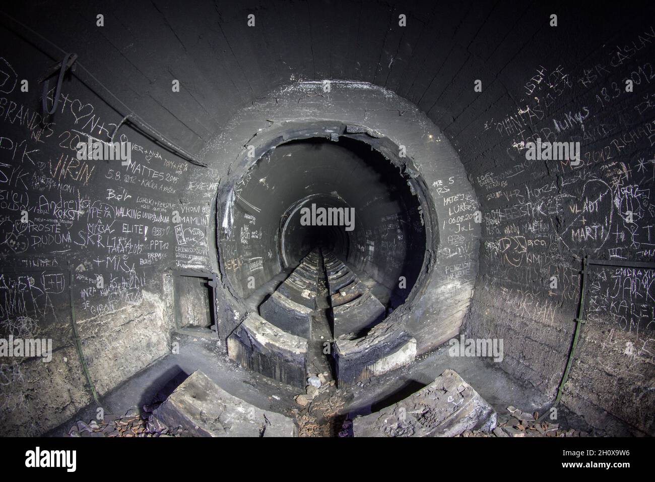 Remains of underground Soviet army fuel depot in Rabštejn-Janská ...