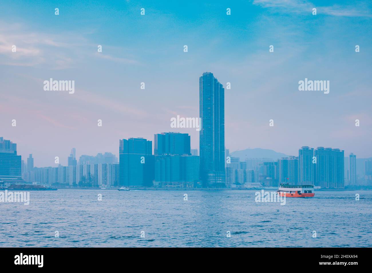 A ferry travel around Hong Kong Victoria Harbour Stock Photo - Alamy