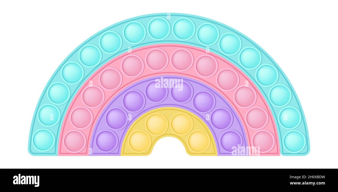 Popit a fashionable silicon fidget toys. Addictive antistress rainbow ...