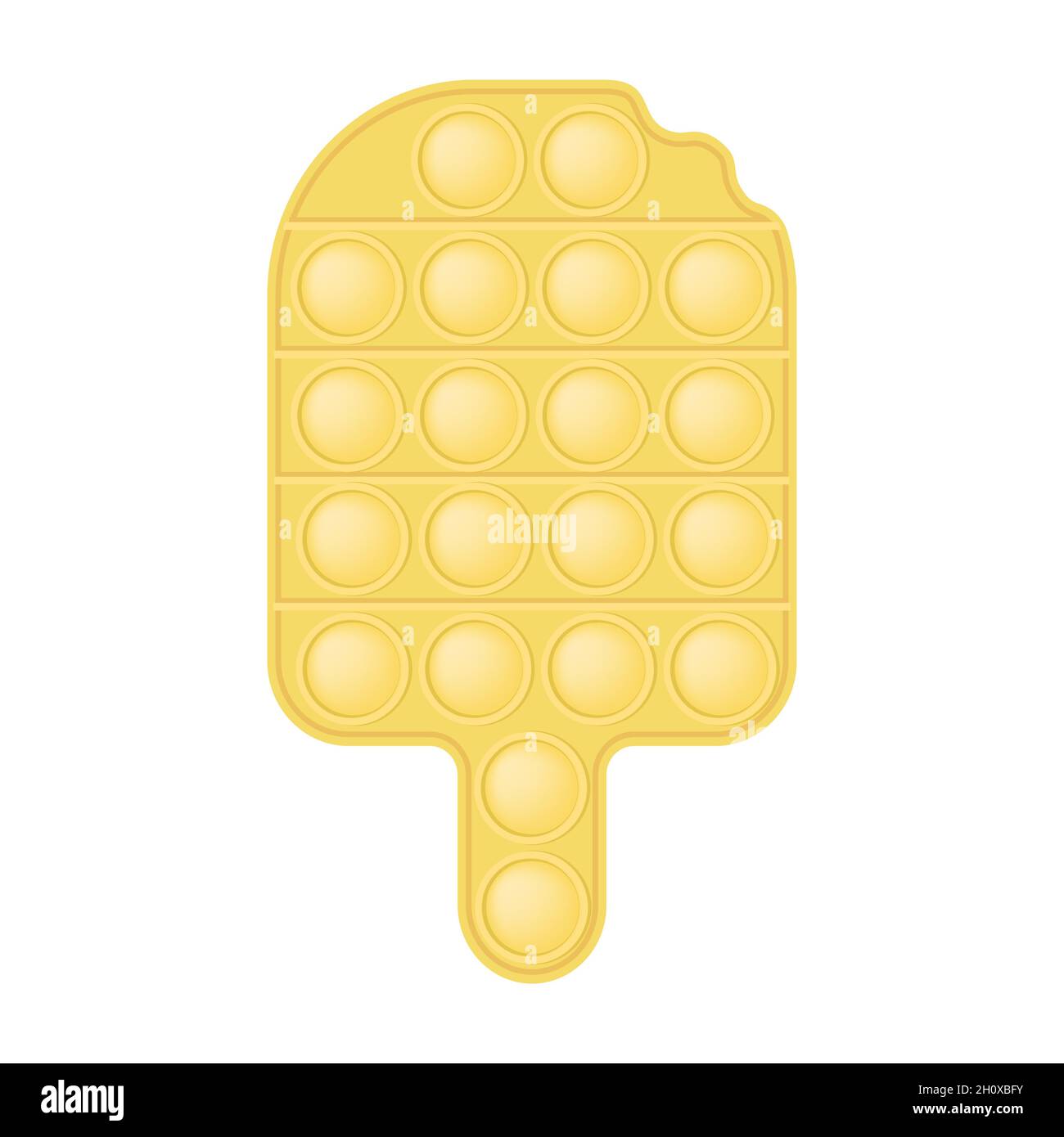 Popit yellow ice cream a fashionable silicon fidget toys. Addictive ...