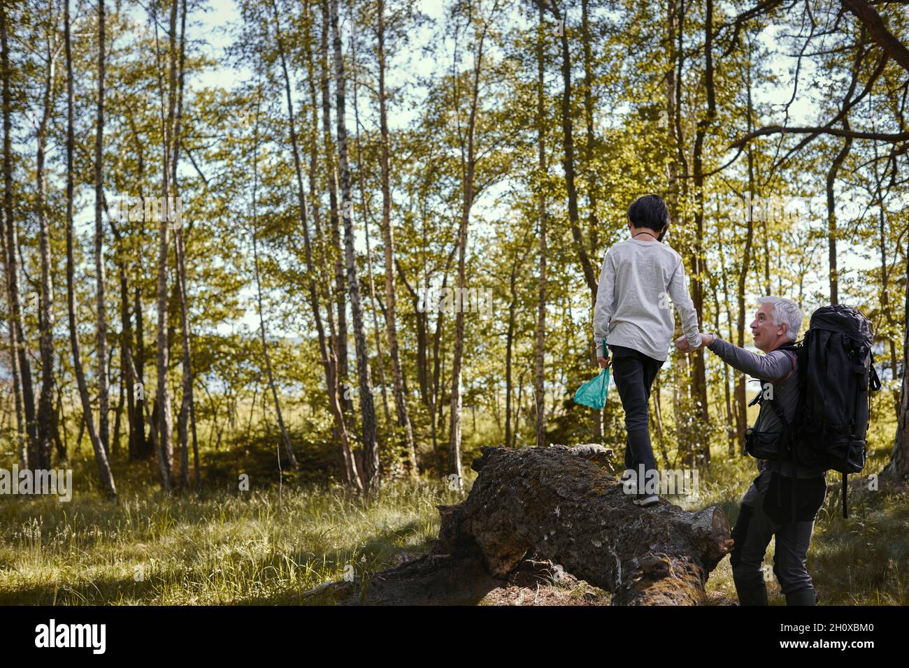 Father son nature hiking excursion hi-res stock photography and images ...