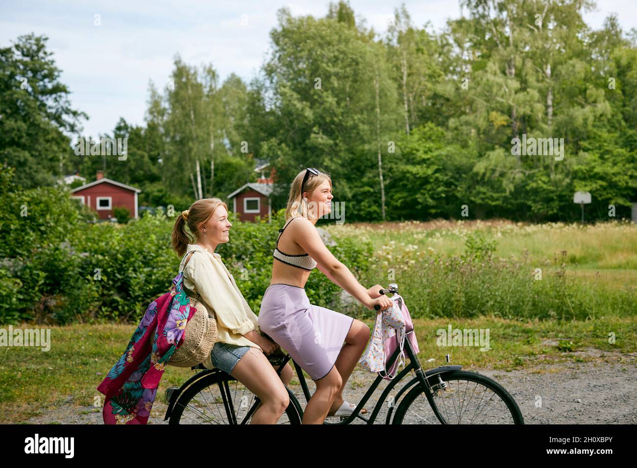 Point view riding bicycle hi-res stock photography and images - Alamy