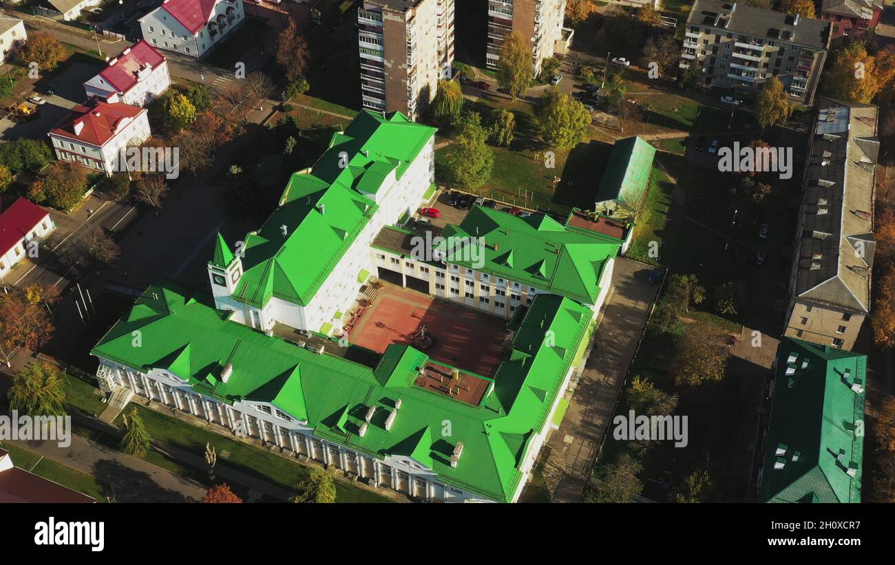 Pinsk, Brest Region, Belarus. Pinsk Cityscape Skyline In Autumn Morning ...