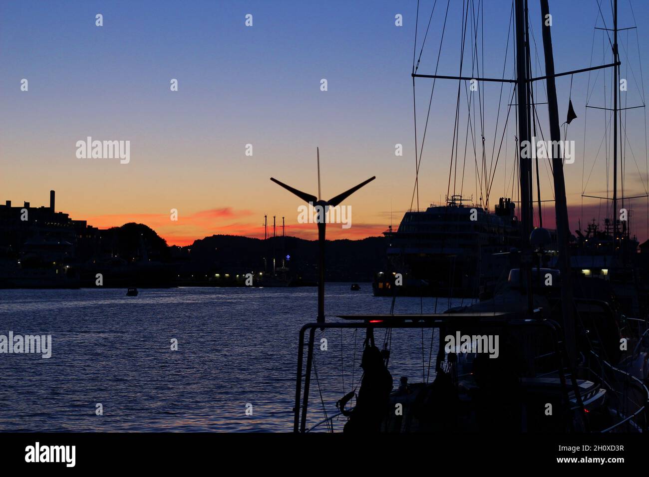 Sunset in Bergen Stock Photo - Alamy