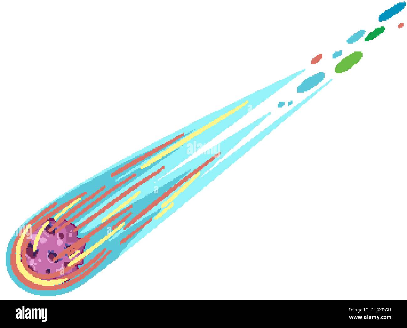 Fantasy comet isolated on white background illustration Stock Vector ...