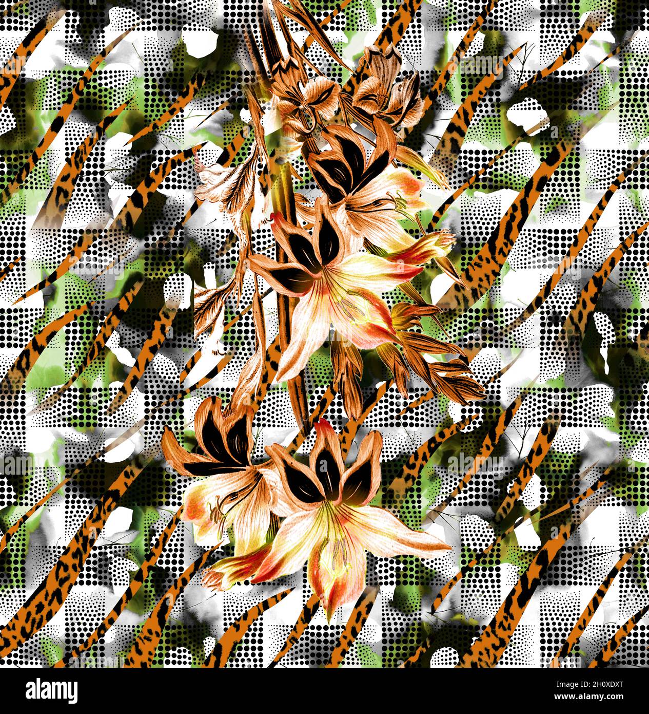 textile fashion prints, modern designs Stock Photo - Alamy