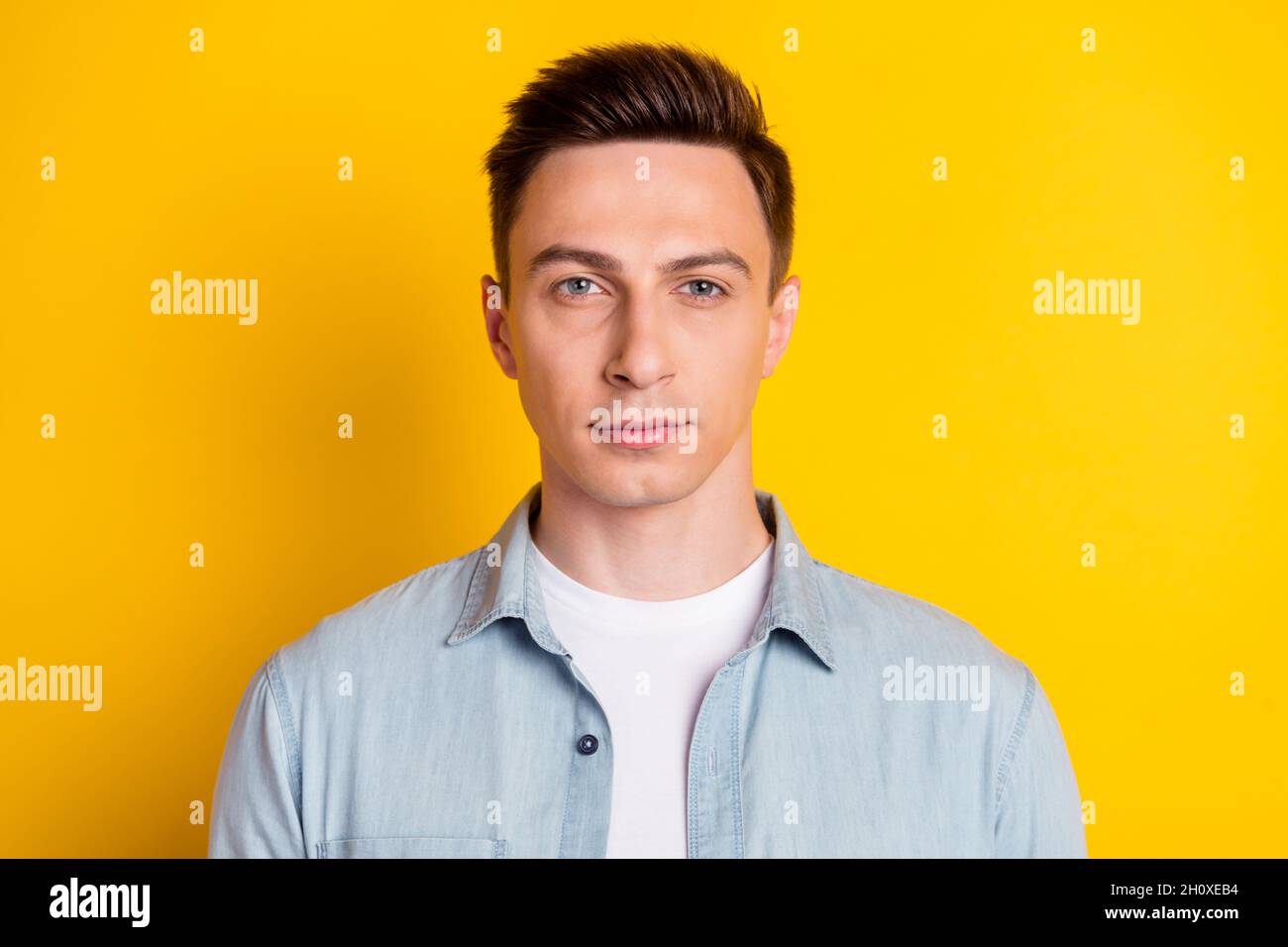 Photo of young cool representative serious handsome boss businessman ...