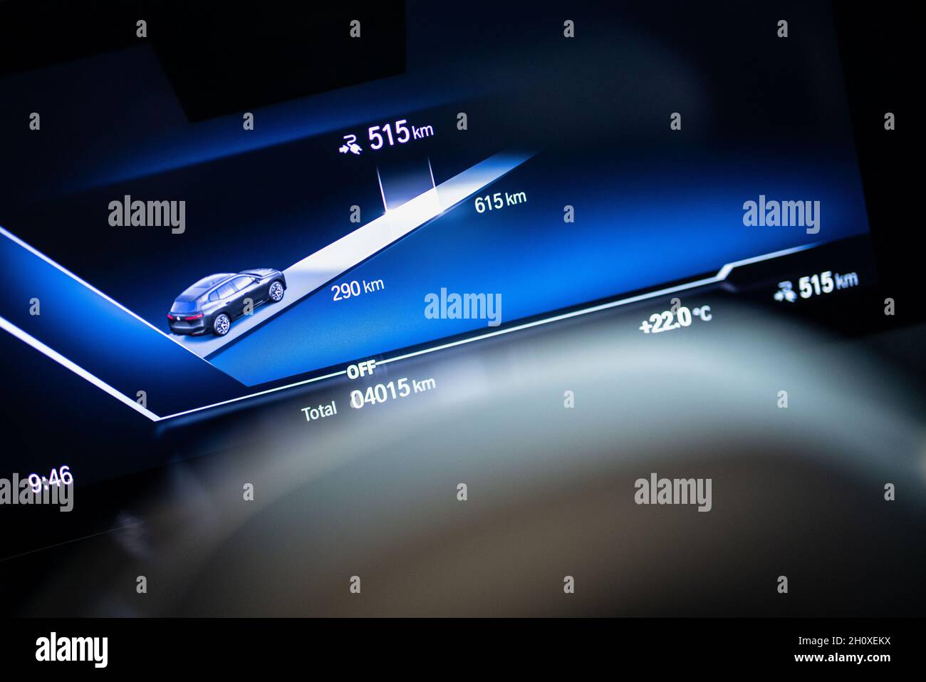 Garching, Germany. 29th Sep, 2021. A range indicator is seen inside a ...