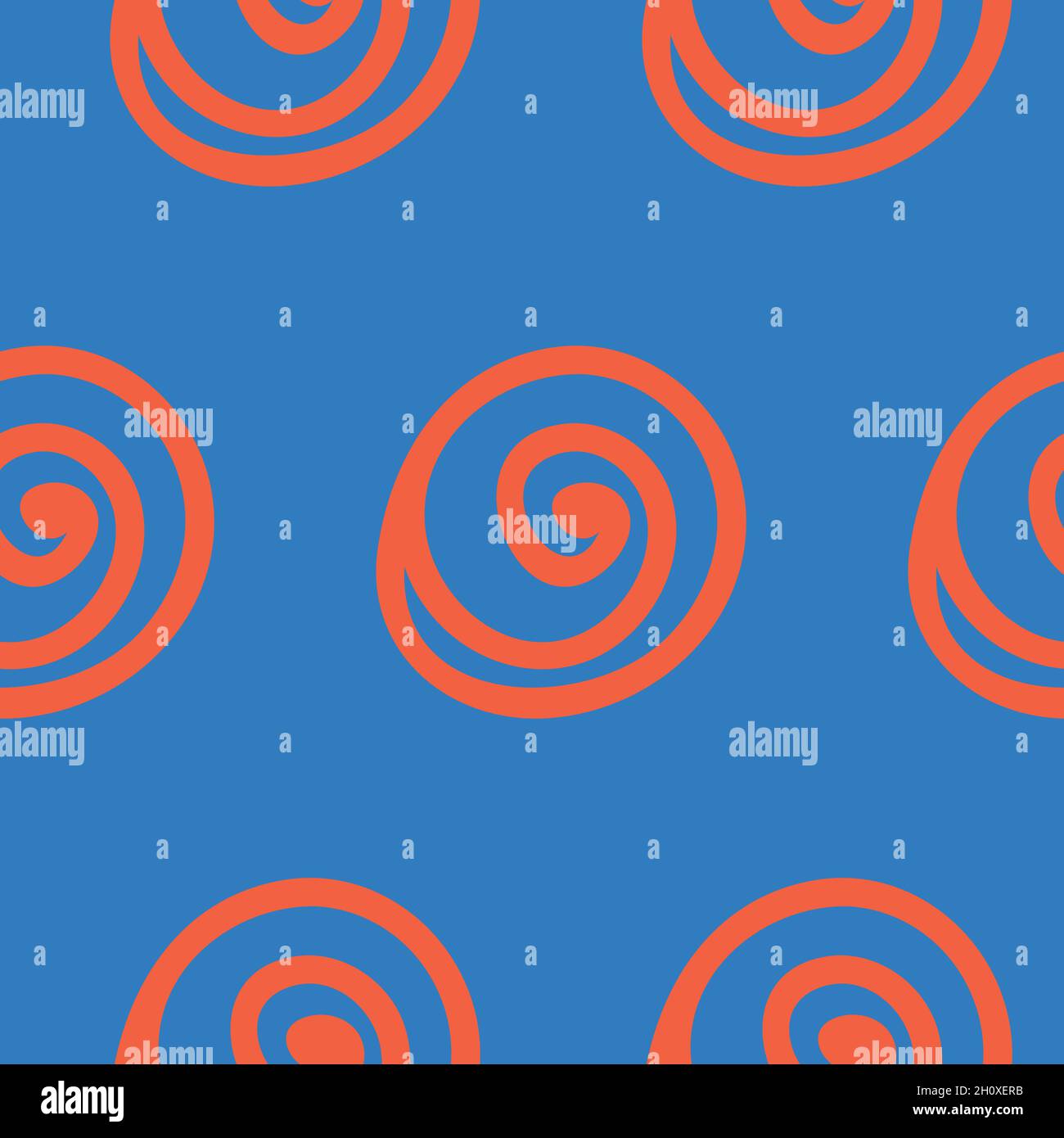 Abstract round curl seashell seamless pattern, abstract vector ...