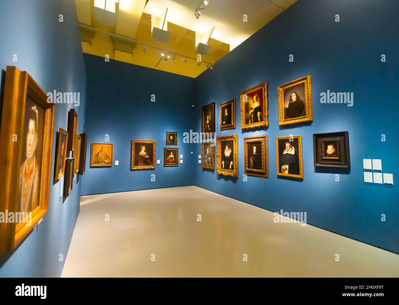 Paintings exhibition in national museum of Catalan visual art Stock ...