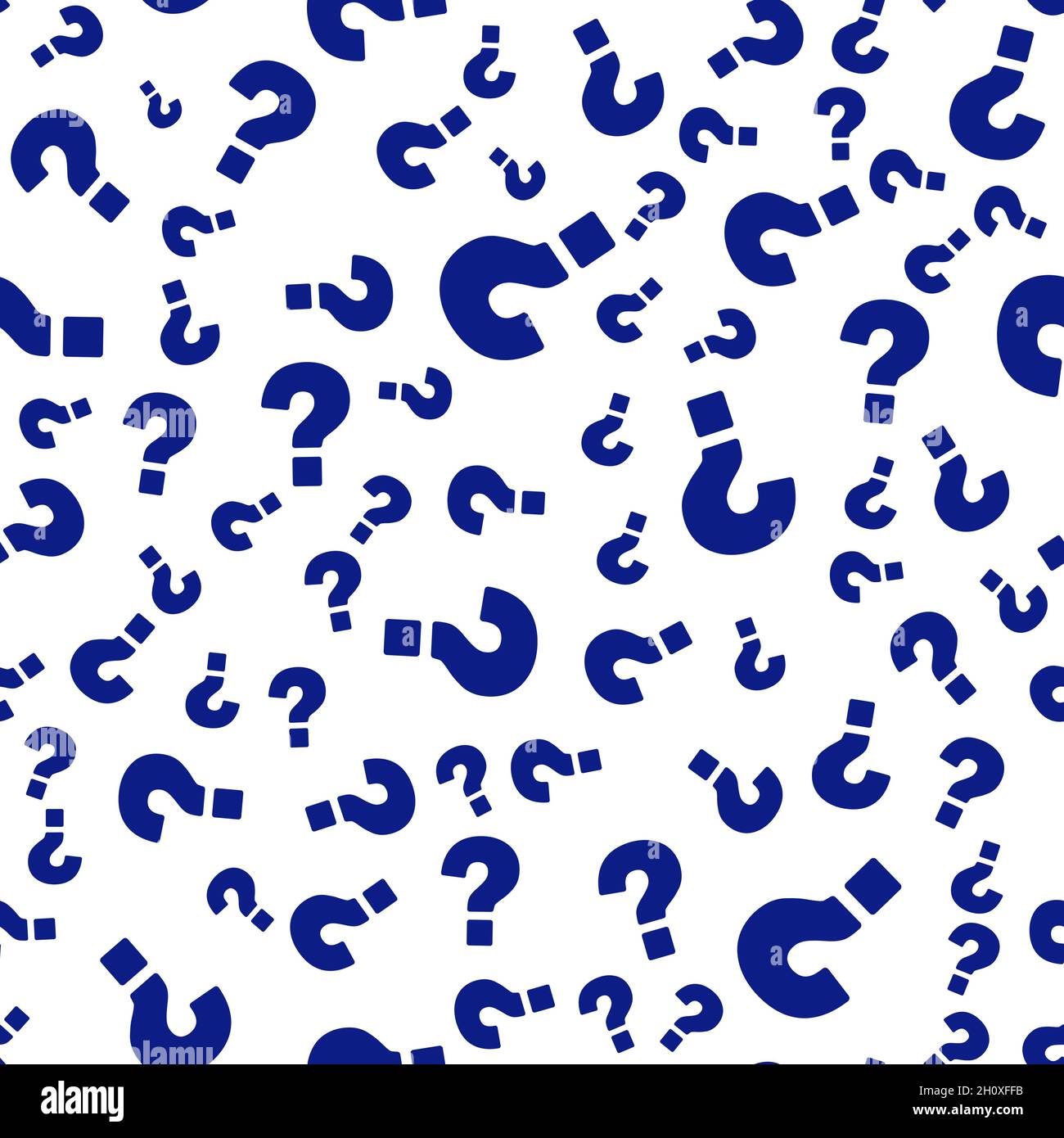 Large and small question mark. chaotic pattern with questions Stock ...