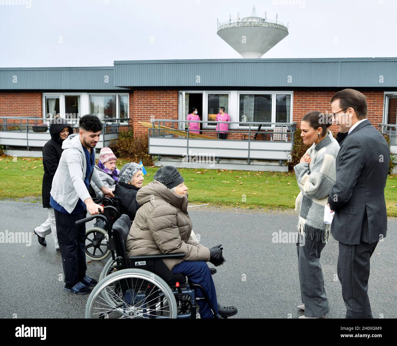 Crown Princess Victoria and Prince Daniel arrive at Hogasens assisted ...