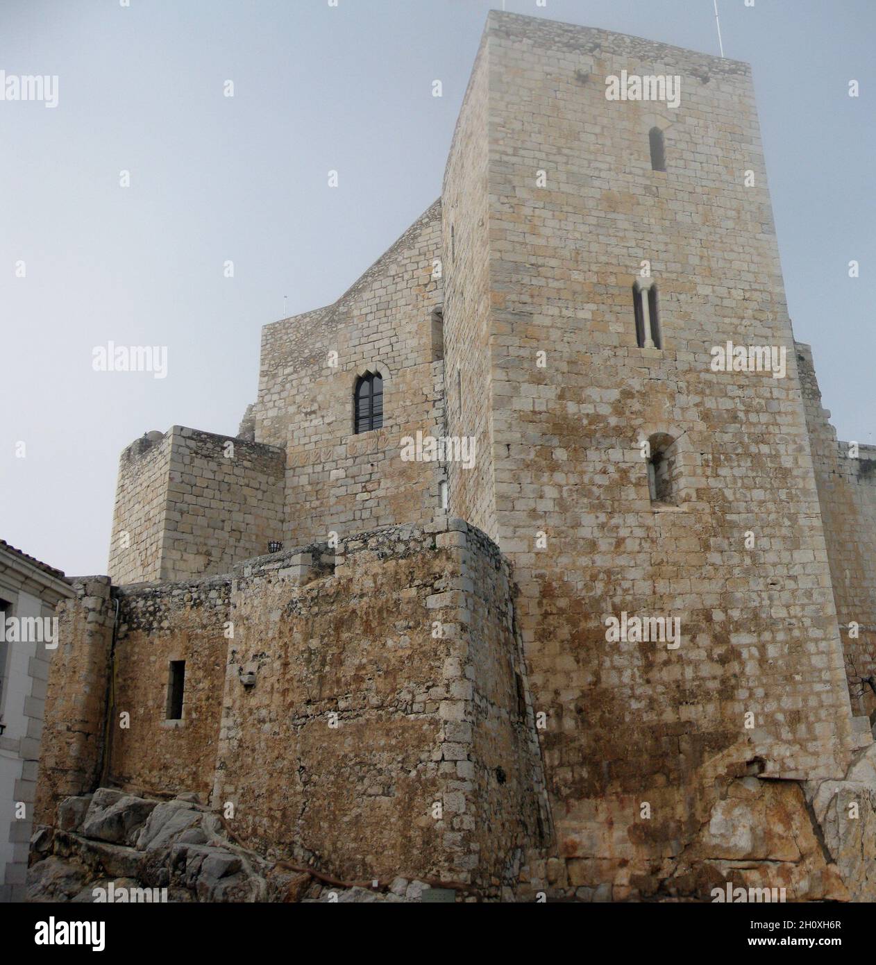 Peñiscola, Spain: part of the Papal Palace of Pope Benedicto XIII (Papa ...