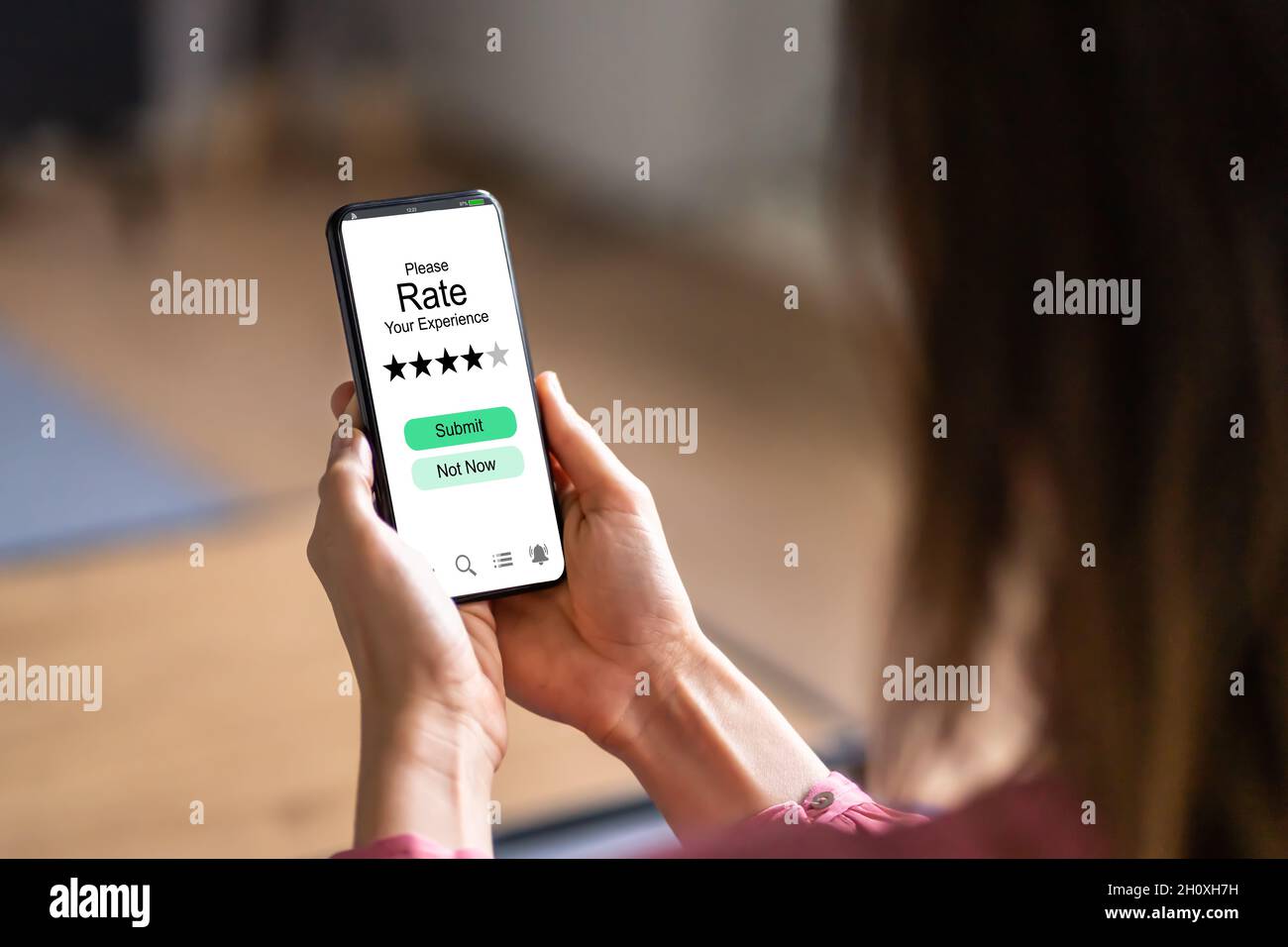 Online Survey On Mobile Phone. Customer Questionnaire And Poll Stock ...