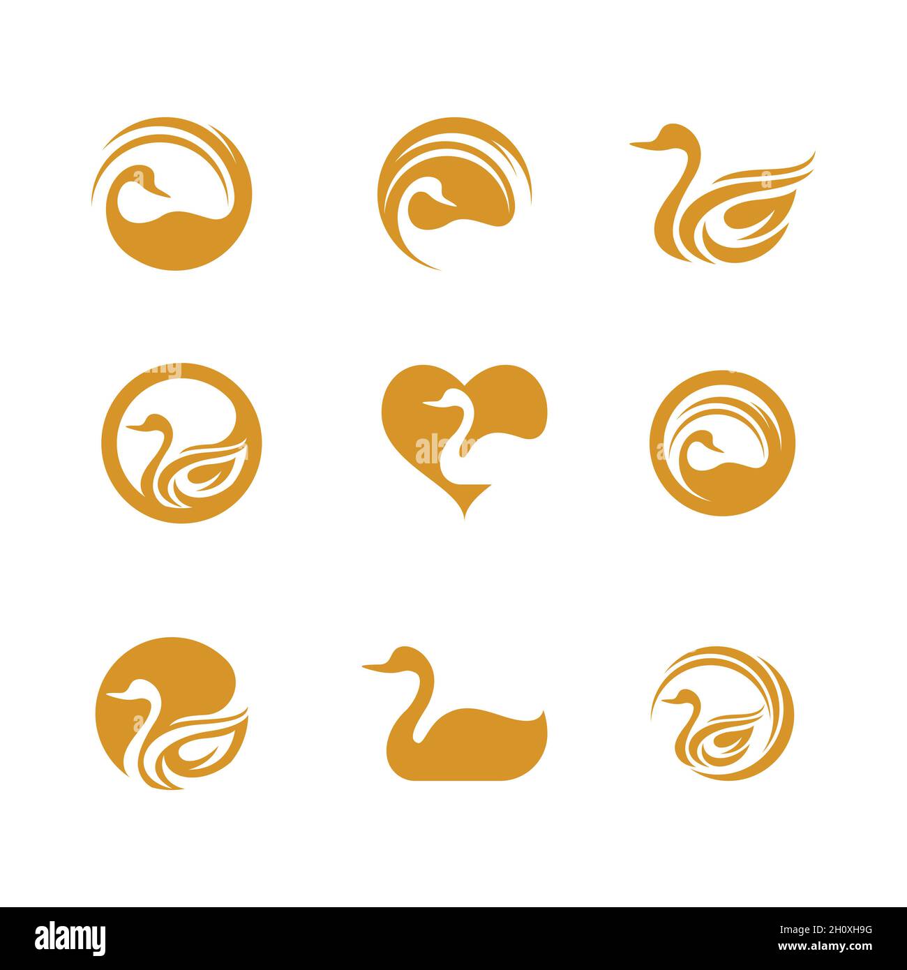 Swan icon Template vector illustration design Stock Photo - Alamy