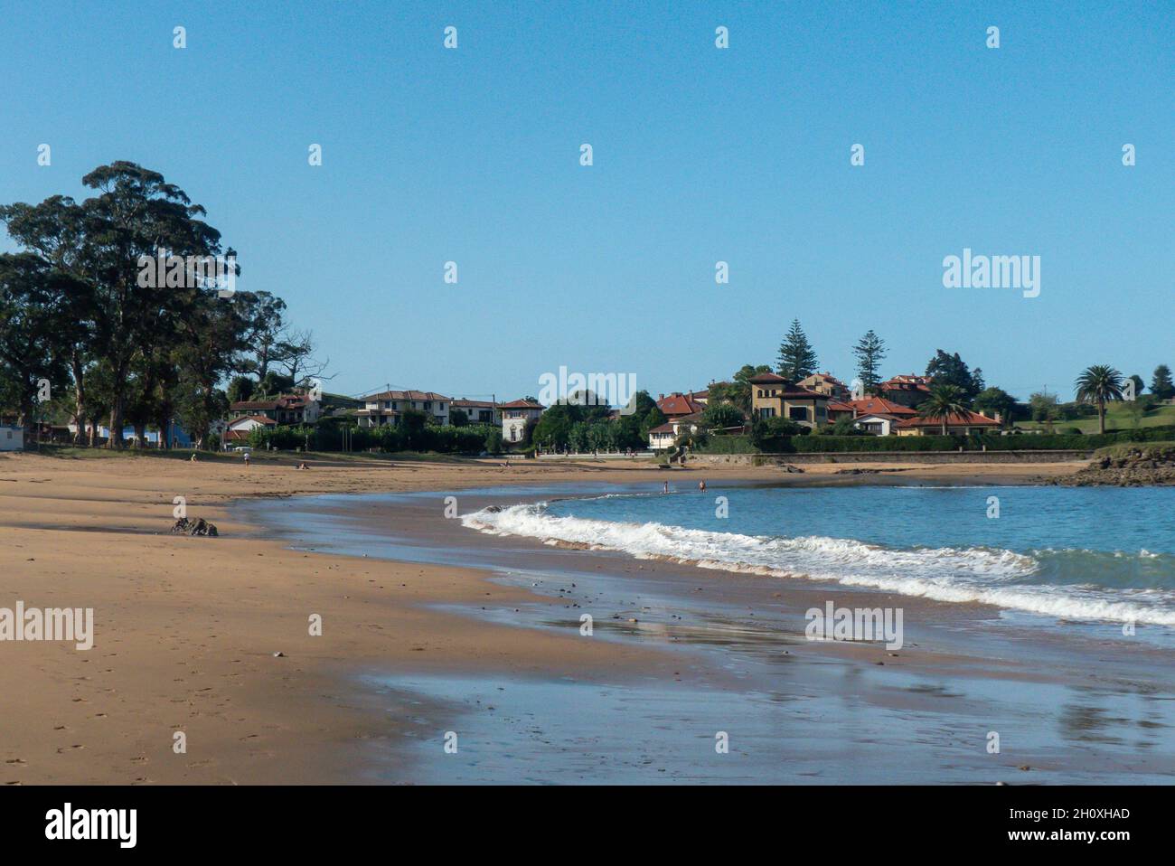 Asturias in Spain: The beach at La Isla Stock Photo - Alamy