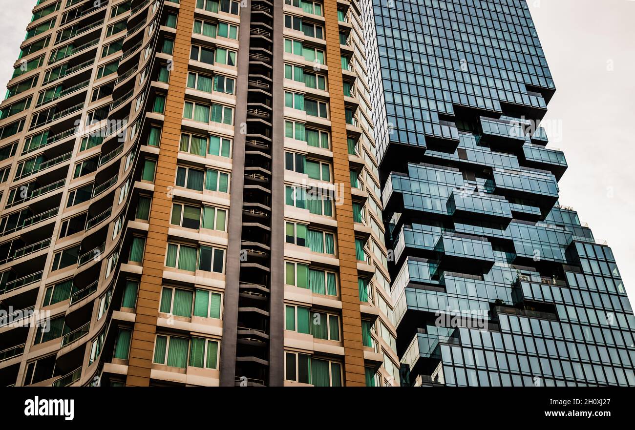 Bangkok, Thailand - 03 Oct 2020 : Angular geometric mirror cladding ...