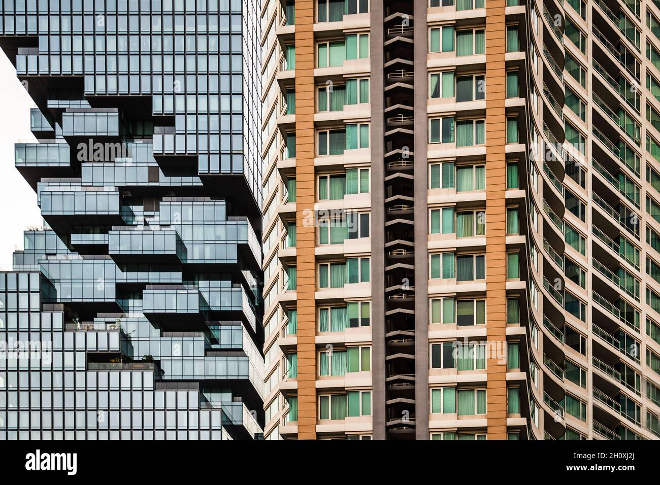 Bangkok, Thailand - 03 Oct 2020 : Angular geometric mirror cladding ...
