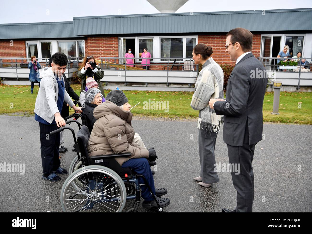 Crown Princess Victoria and Prince Daniel arrive at Hogasens assisted ...