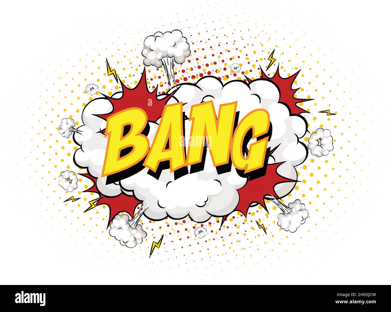 Word Bang on comic cloud explosion background illustration Stock Vector ...
