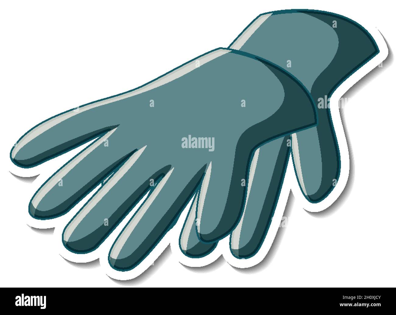 Gloves sticker on white background illustration Stock Vector Image ...