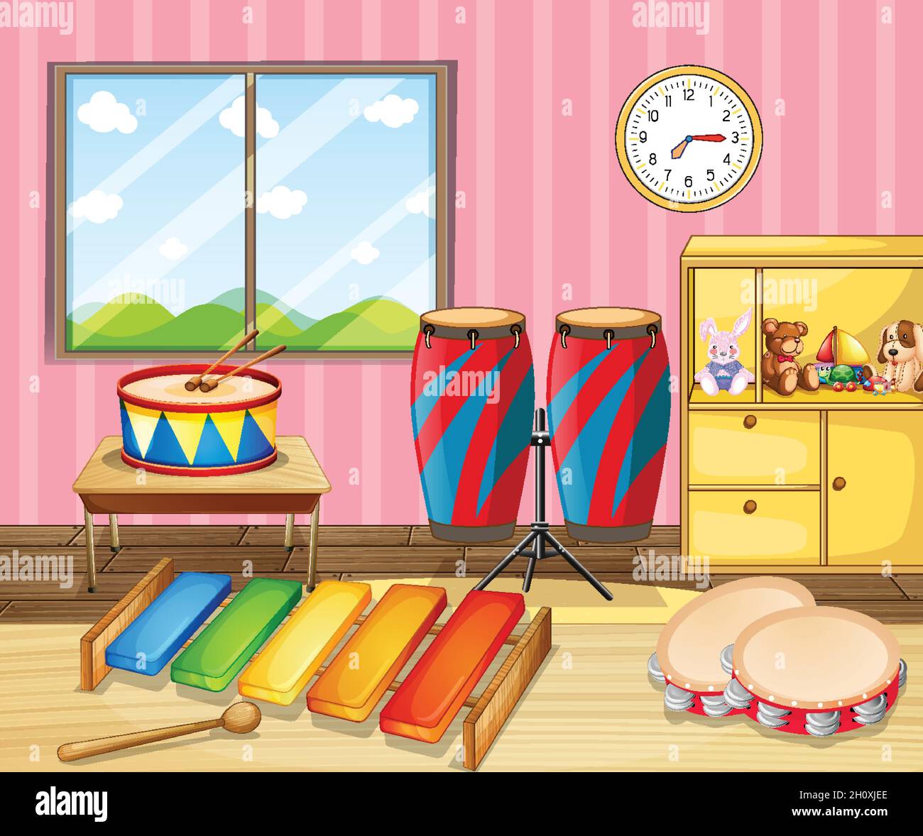 School music class instrument primary Stock Vector Images - Alamy