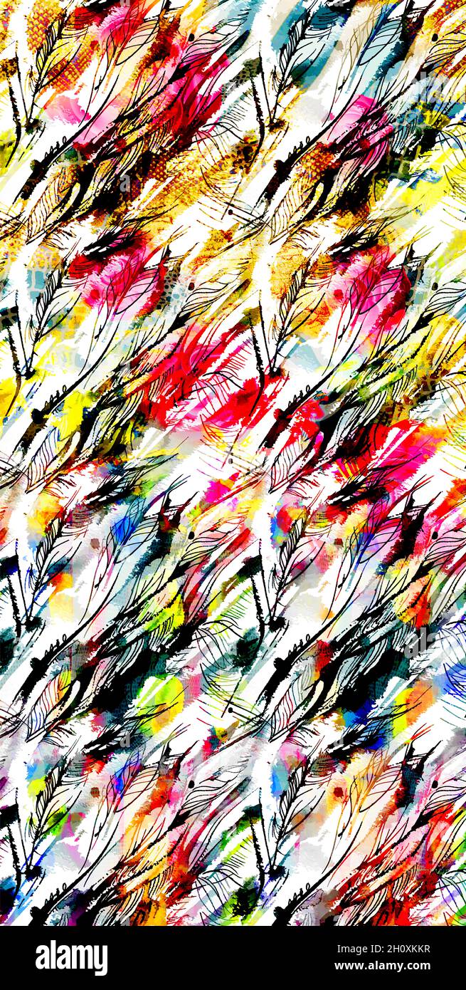 textile fashion prints, modern designs Stock Photo - Alamy