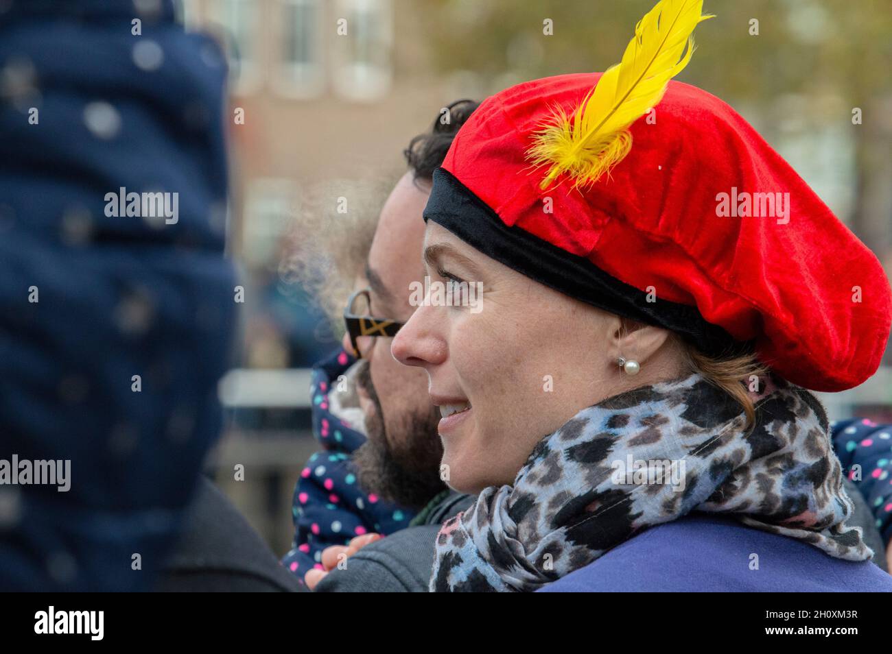 Woman With Zwarte Piet Hat At Diemen The Netherlands 2019 Stock Photo ...