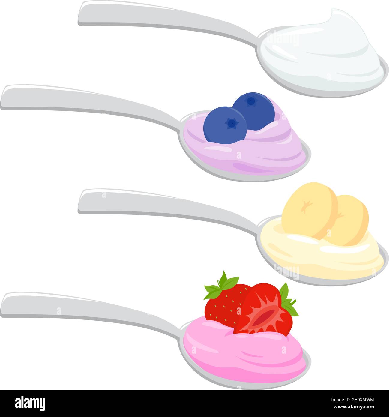 Yogurts vector vectors Stock Vector Images - Alamy