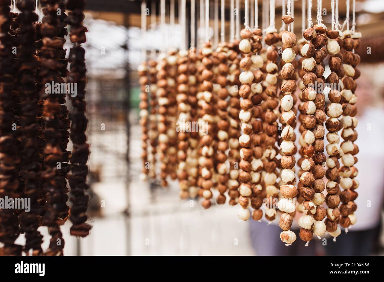 Georgian sweetness Churchkhela - a traditional sausage shaped candy ...