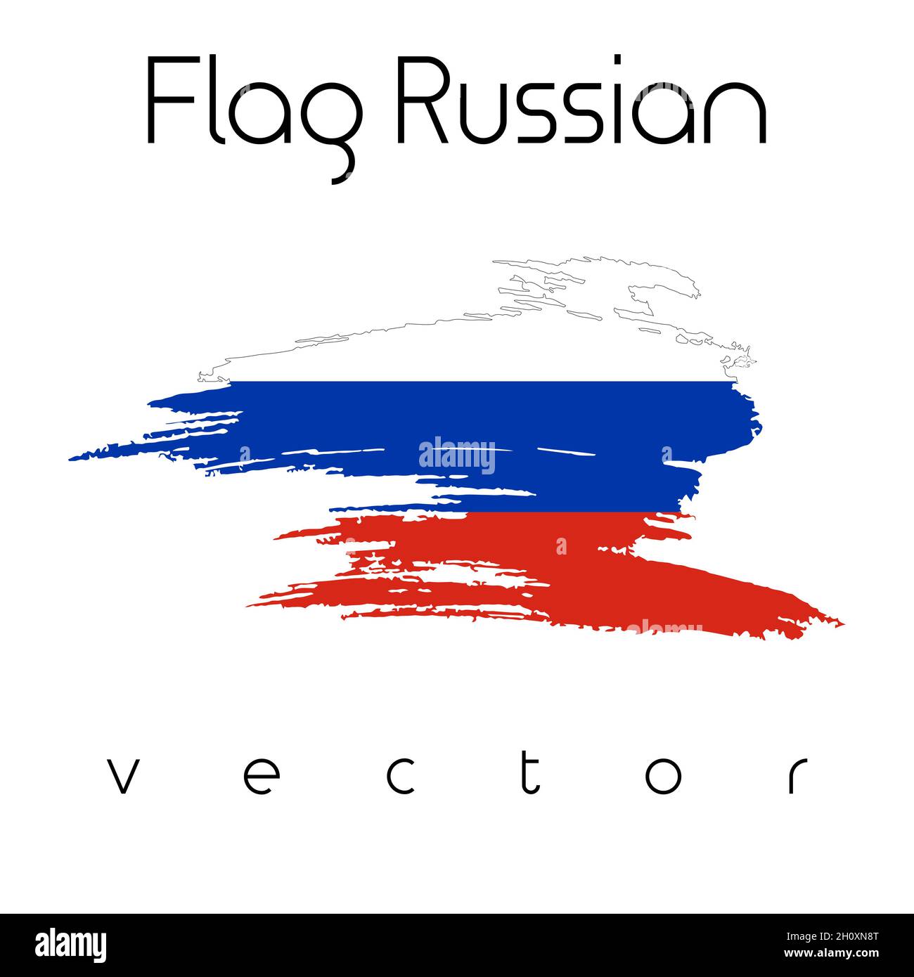 Flag of Russia - (National Flag of Russia) vector Stock Photo - Alamy