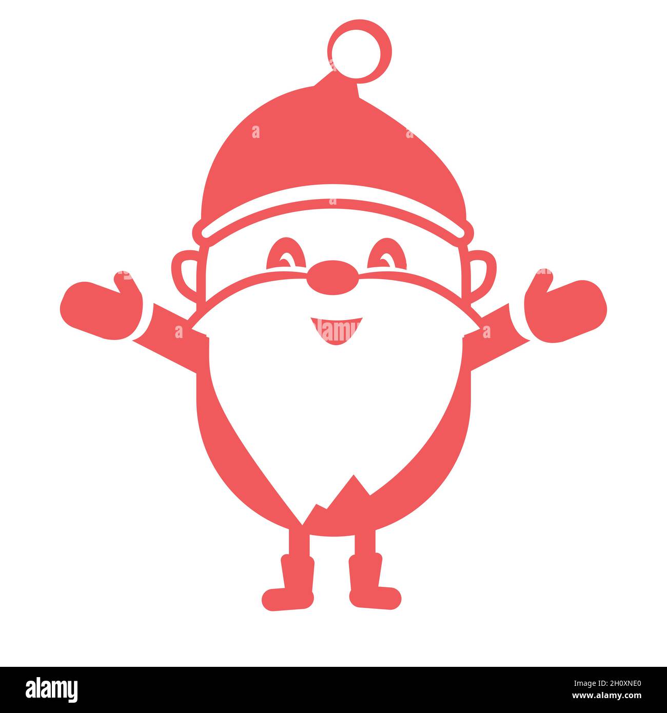 Santa Claus. Christmas flat icons for web design and mobile app Stock ...