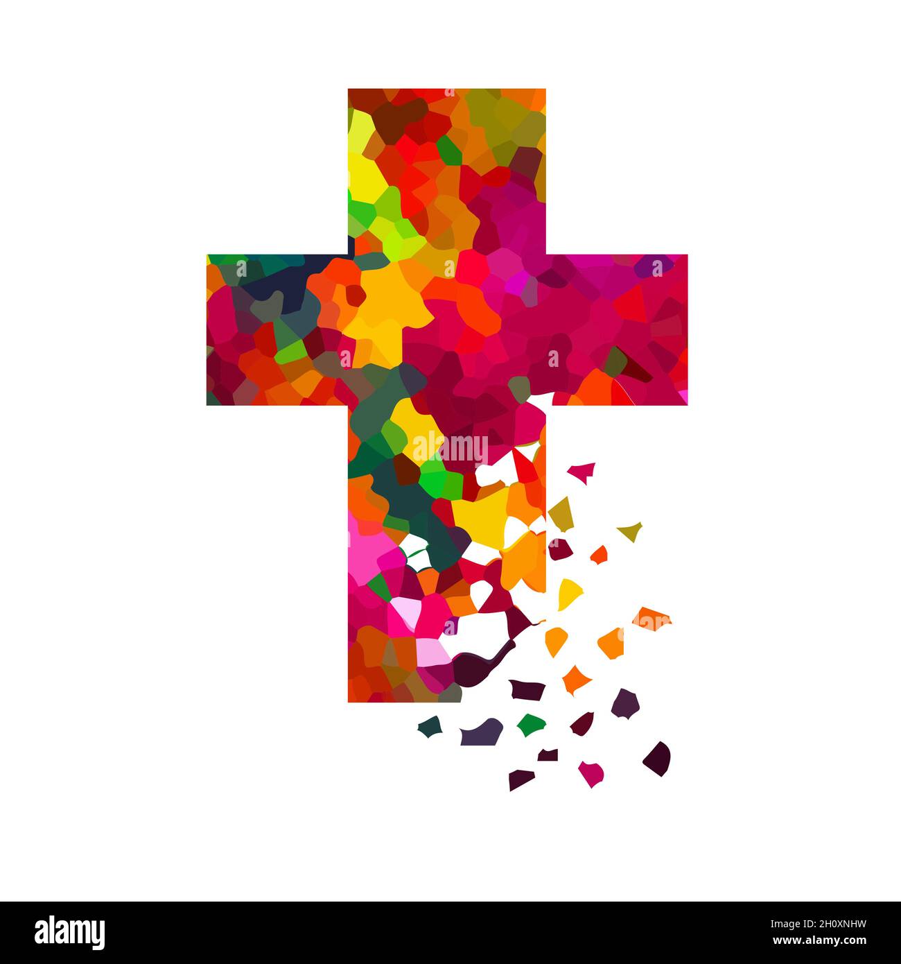 Multi-colored cross object. Vector illustration Stock Vector Image ...