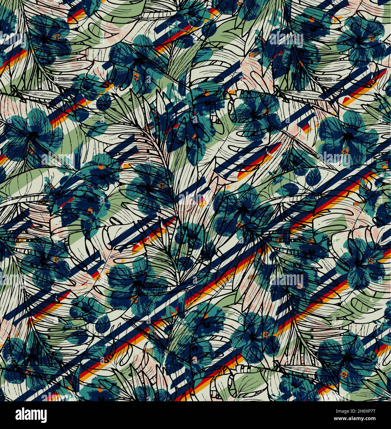 textile fashion prints, modern designs Stock Photo - Alamy